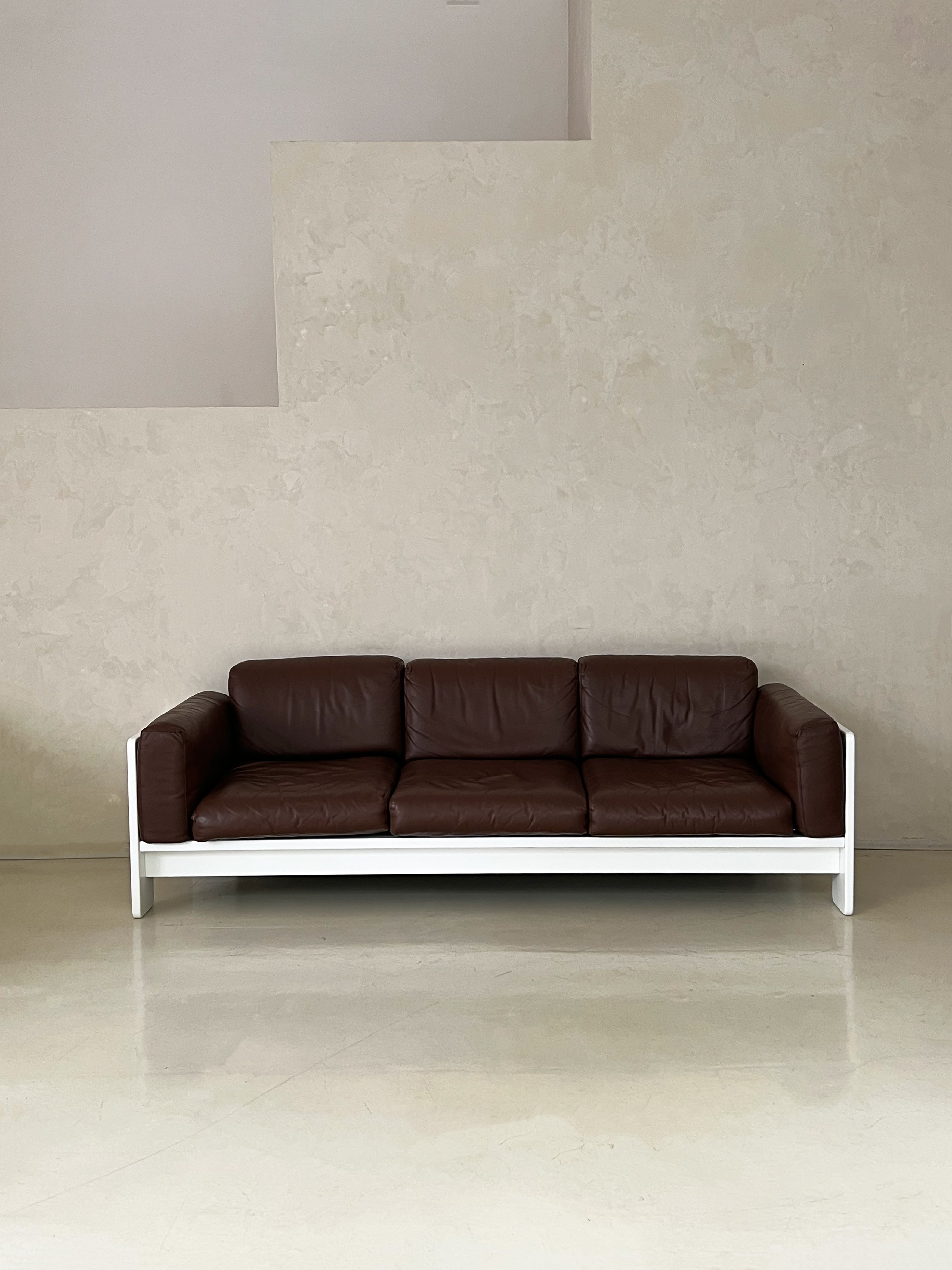 Vintage Rich Chocolate Brown Leather Tobia Scarpa for Knoll Bastiano S ...