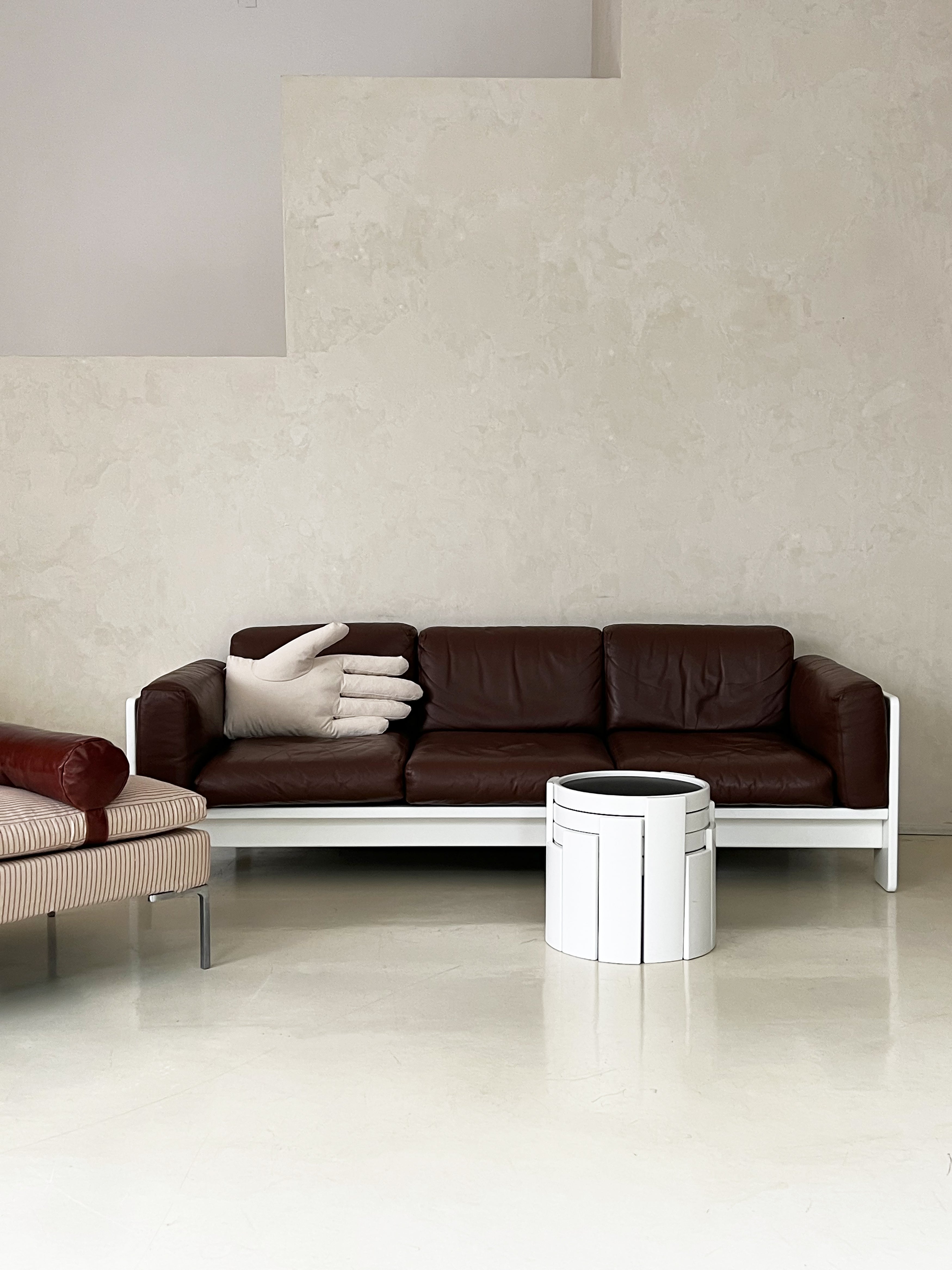Vintage Rich Chocolate Brown Leather Tobia Scarpa for Knoll Bastiano S ...
