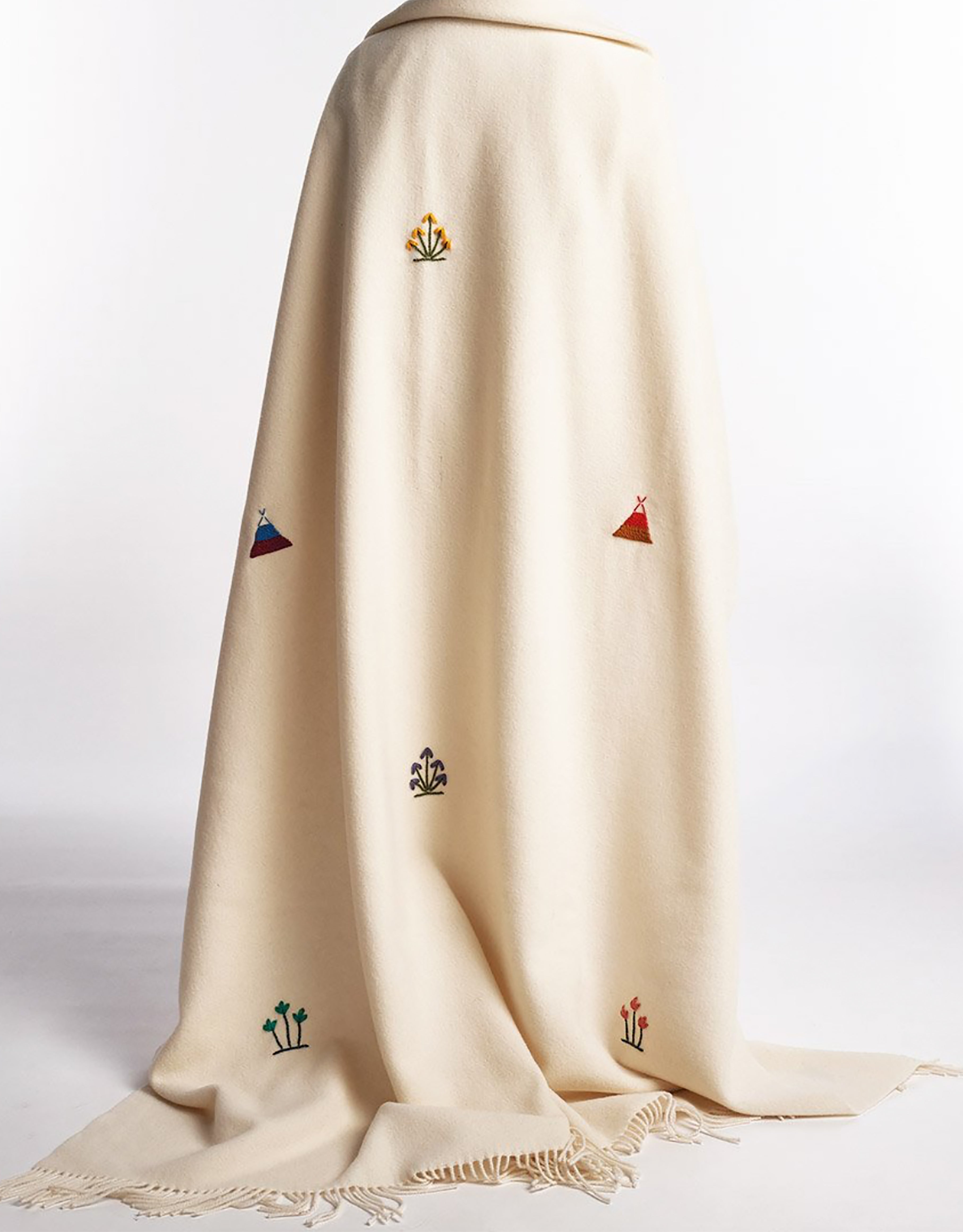 Pure Virgin Wool Italian Blanket with Hand Embriodery – Home Union NYC