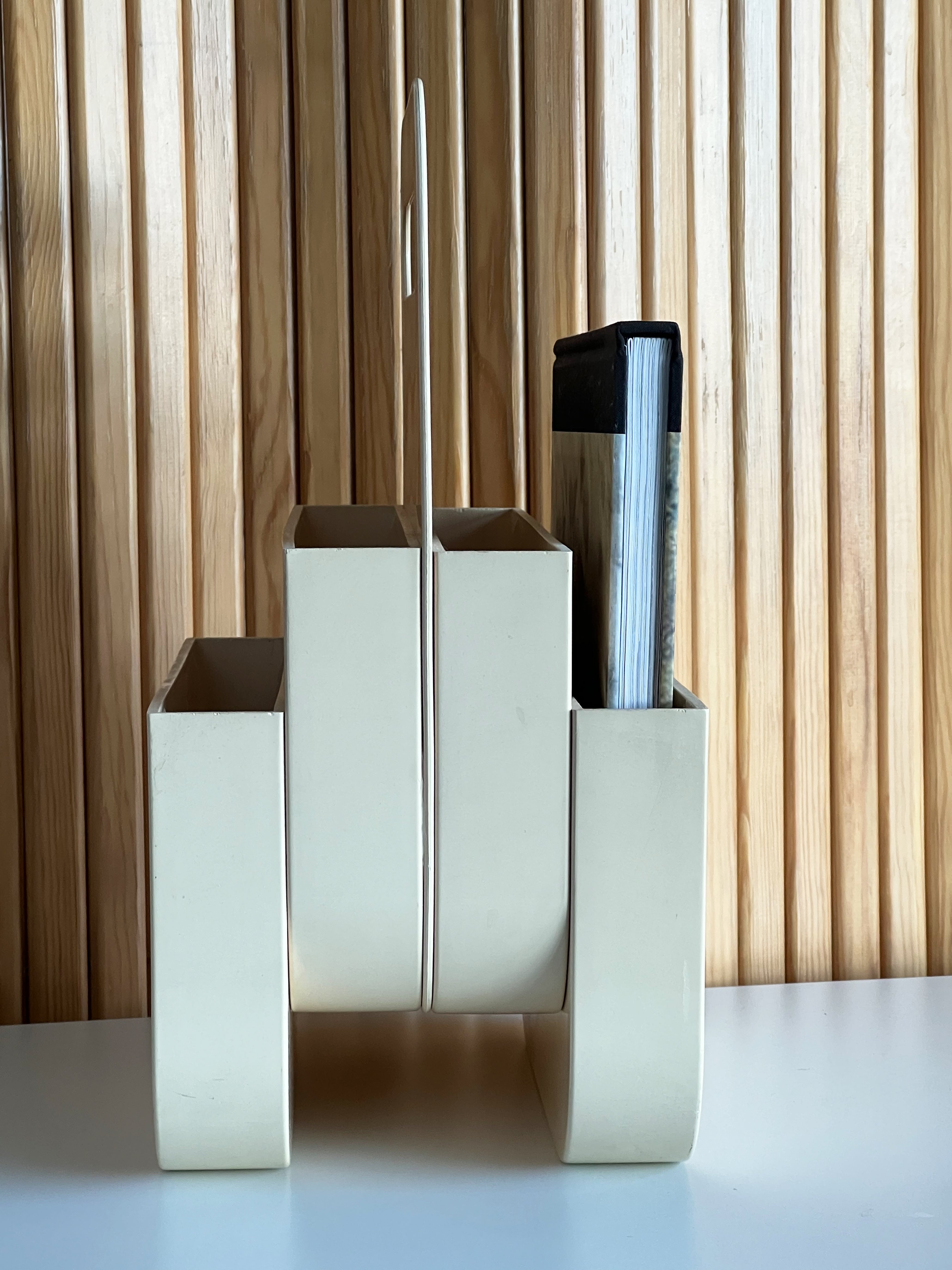 Rare Cream ABS Plastic Olaf Von Bohr for Kartell Magazine Rack – Home ...
