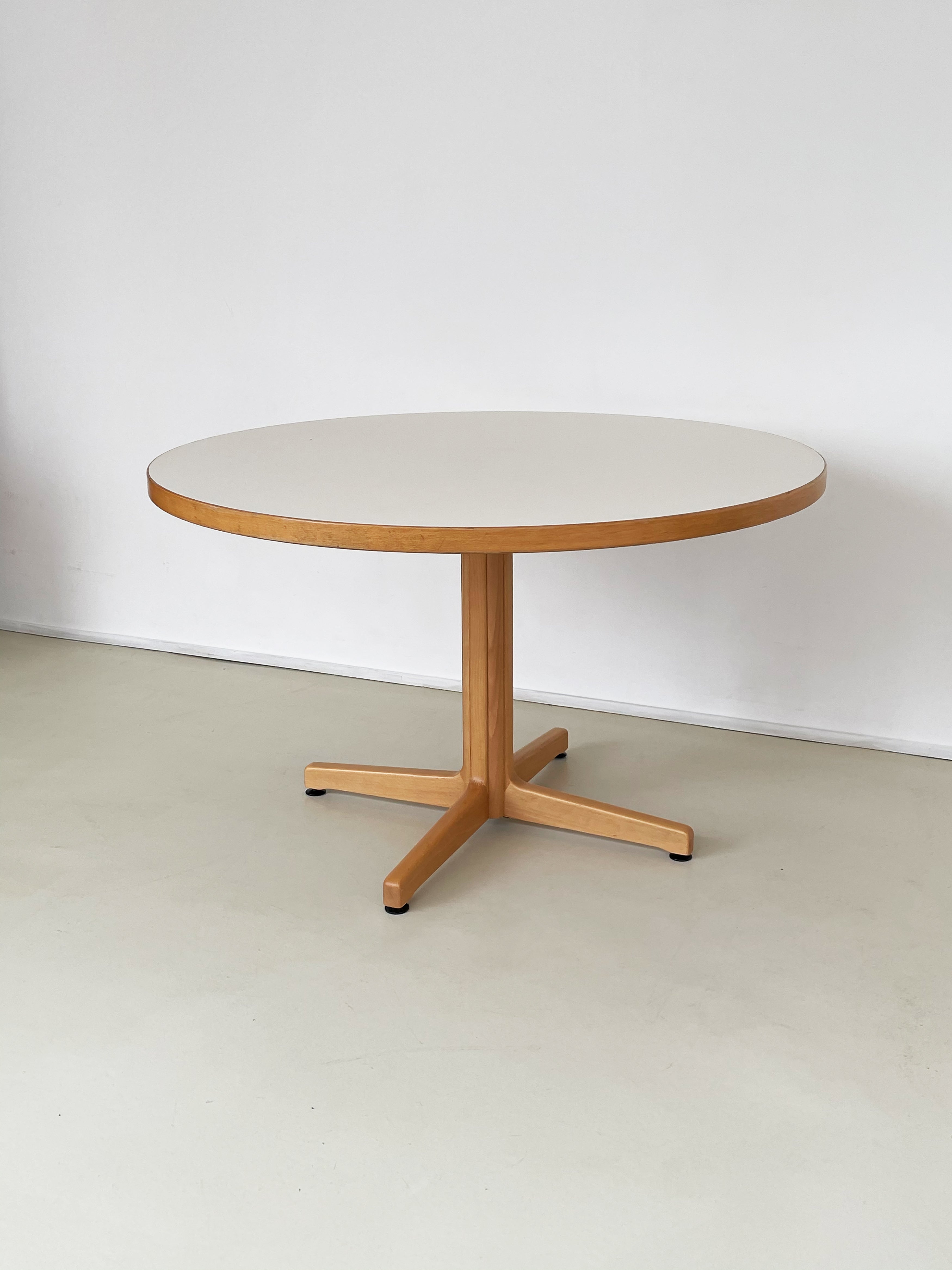 1970s Bruno Rey RoundBeech Wood Dining Table – Home Union NYC