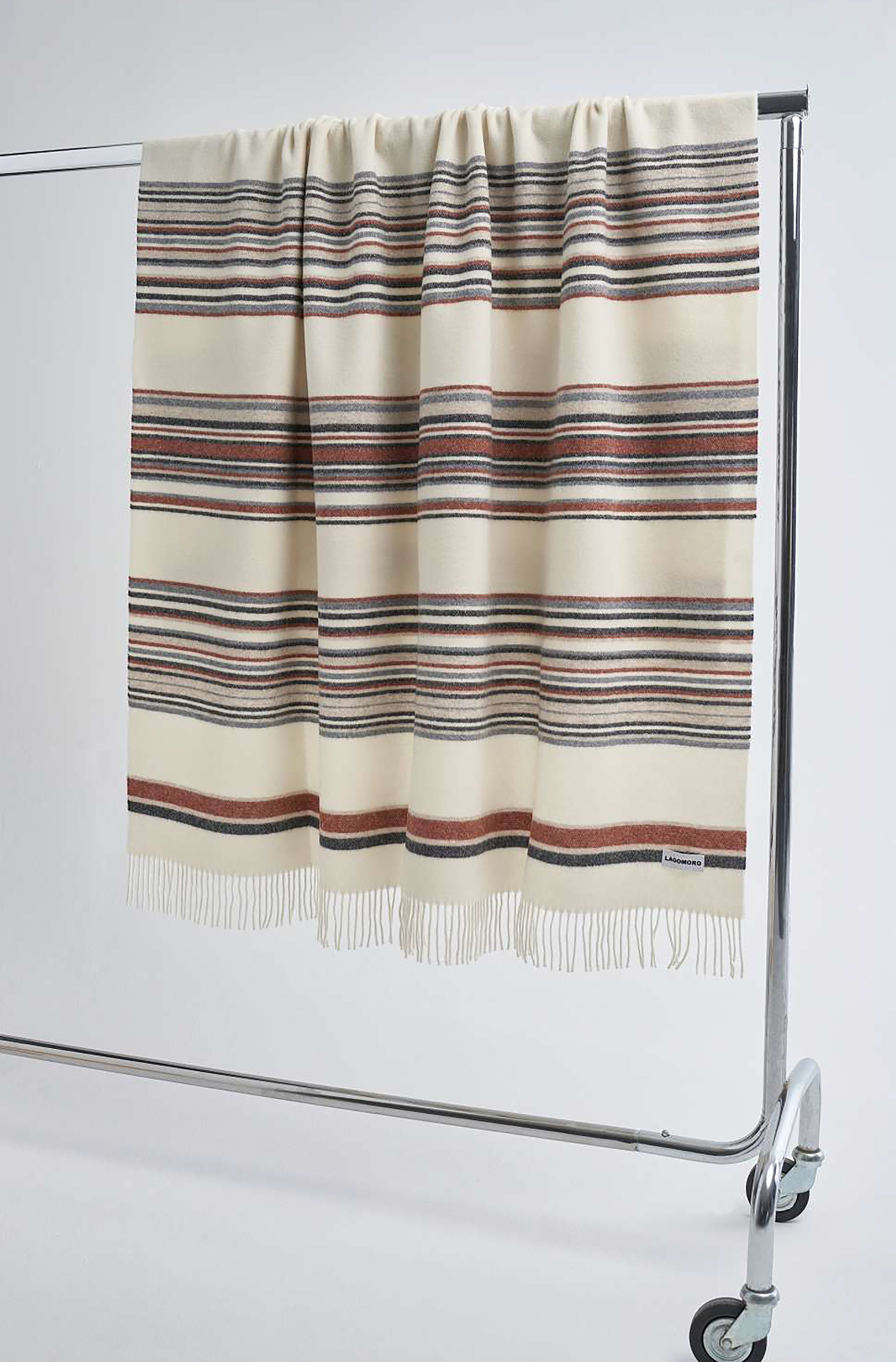 TerracottaStriped Virgin Wool Italian Blanket – Home Union NYC