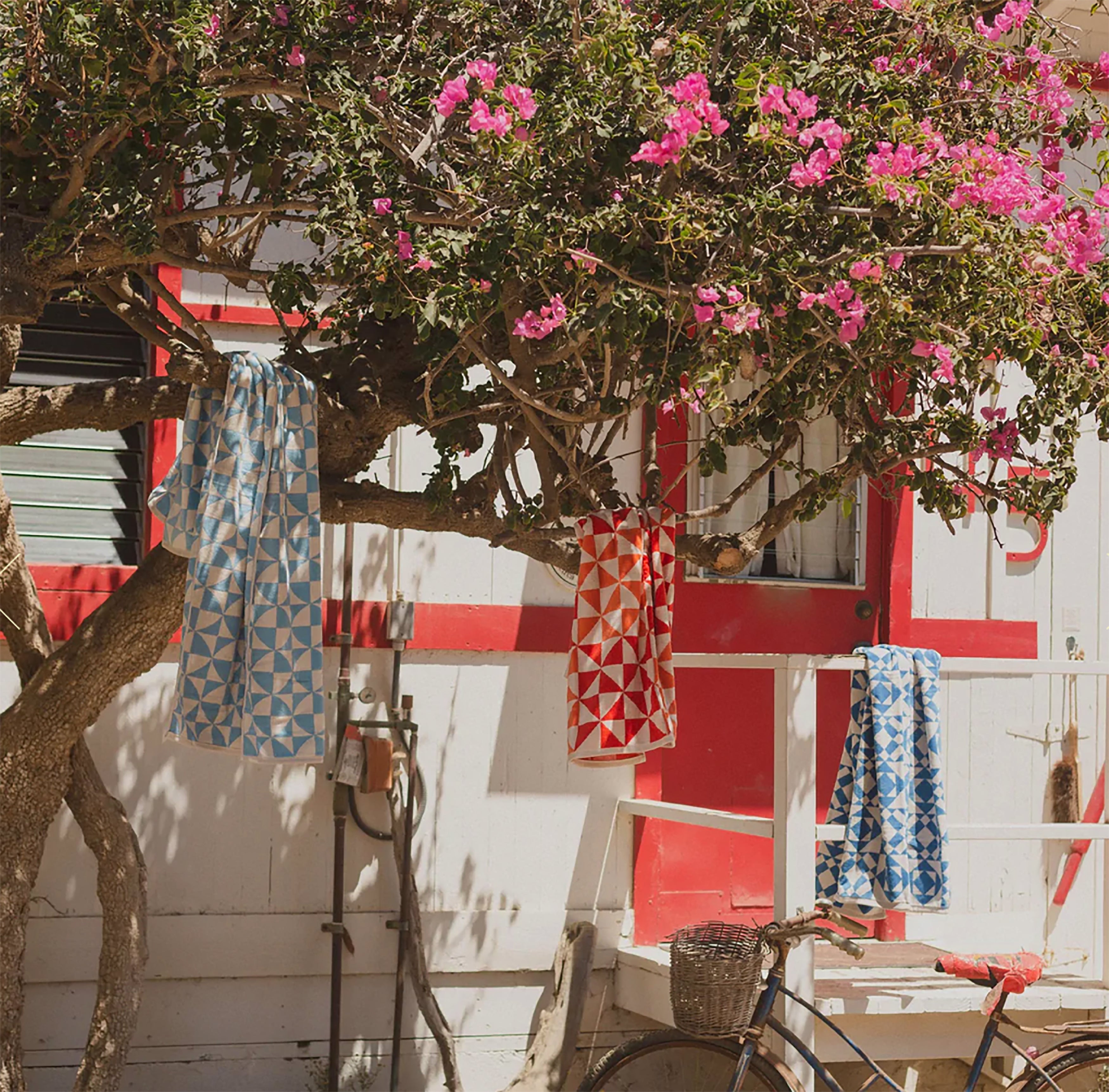 Orange and Red Quilted Towel – Home Union NYC