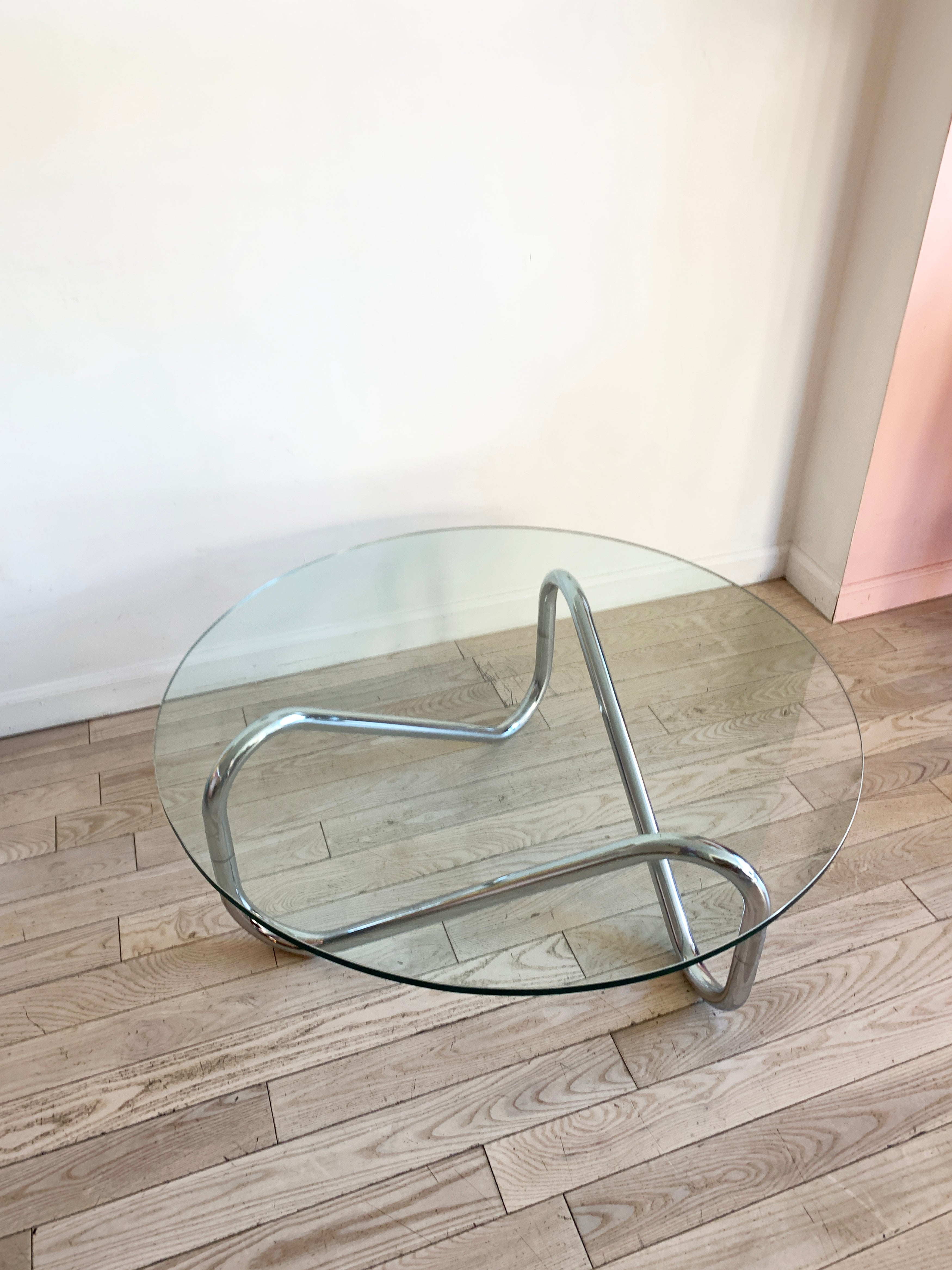 1970s Chrome Tangle Glass Top Coffee Table – Home Union NYC